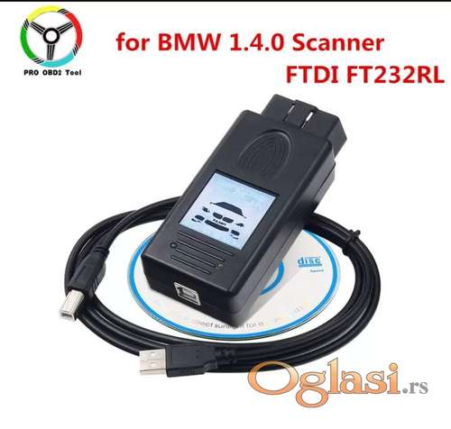 BMW auto skener 1.4.0 čitač kodova 1.4 OBD2