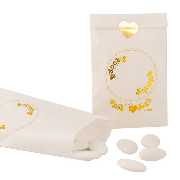 41229G
10 Wedding Paper Bags Gold