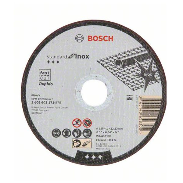 Bosch rezna ploča ravna 125×22,23×1,0mm 2608603171