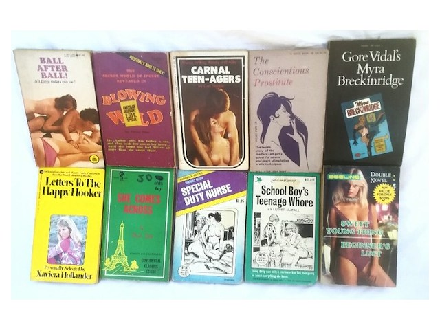 Erotic books, a lot of ten books.
