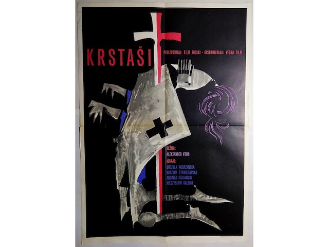 KRSTAŠI (1960) Poljski Film FILMSKI PLAKAT