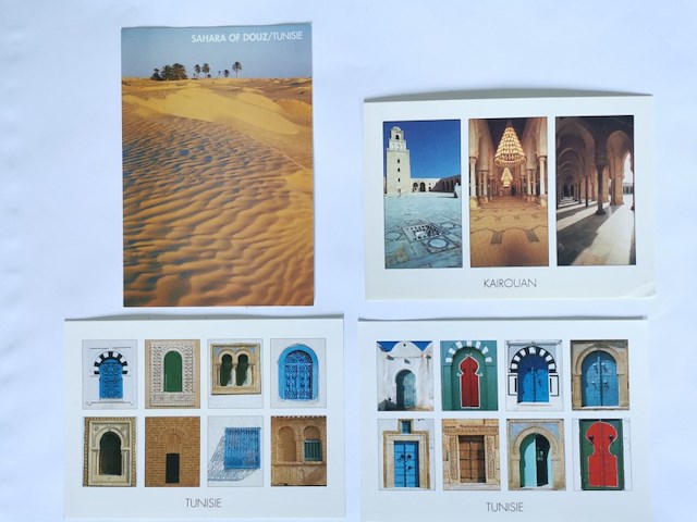 Razglednice - Sahara, Tunis (4 komada)