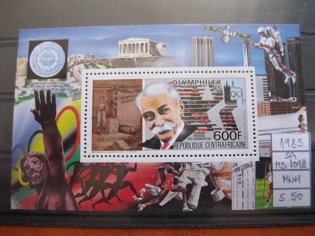 Blok, MNH, Olympfilex 1985., Republique Centrafricane