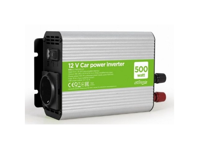 EG-PWC500-01 Gembird 12V Auto inverter DC/AC 500W+USB port