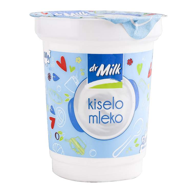 Dr milk kiselo mleko 2.8%mm 180g čaša dr milk