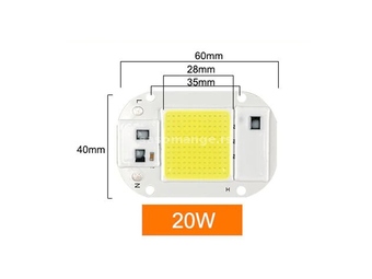 Led dioda cip 20w 220v (direktno na 220V, netreba drajver)