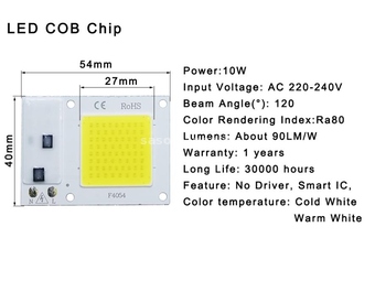 Led dioda cip 10w 220v (direktno na 220V, netreba drajver)