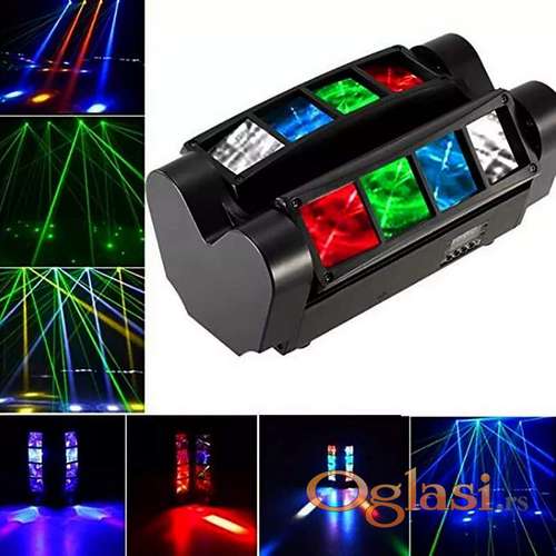 Led roto glava Spider 8x3w RGB Rasveta