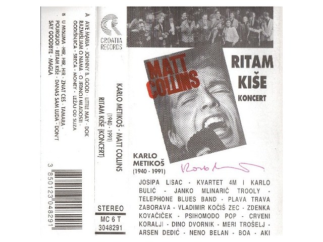 Ritam Kiše Koncert - Matt Collins-Karlo Metikoš  KASETA