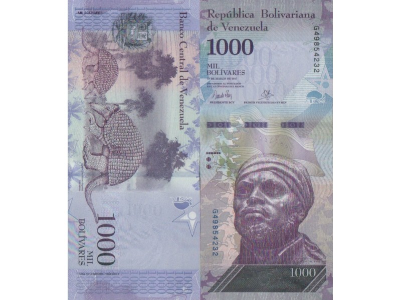 VENEZUELA Venecuela 1000 Bolivares 2016/2017 UNC