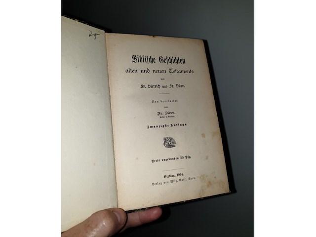STARA BIBLIJA na Nemačkom jeziku 1904 god GOTIKA
