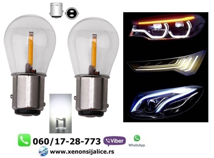 LED SIJALICE P21-5/1157/BA15D NA NAVRTANJE BELA BOJA SET 2 KOMADA