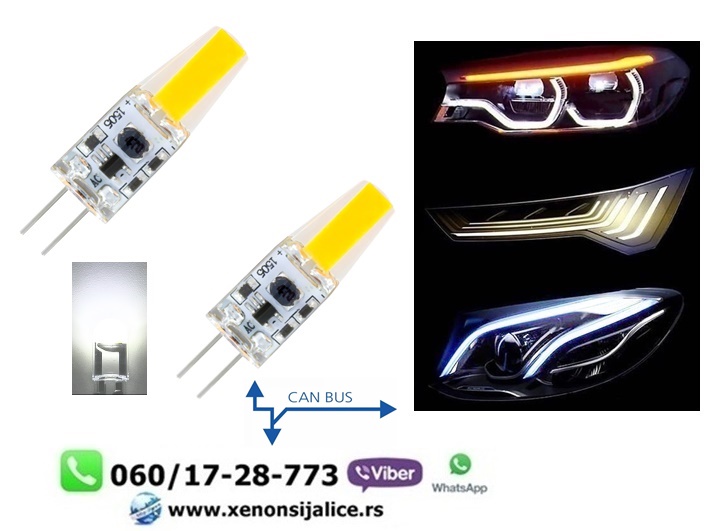 LED SIJALICE G4 BELA BOJA SET 2 KOMADA CAN BUS