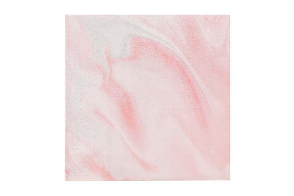 Salvete Pink Marble 33cm – 16 kom