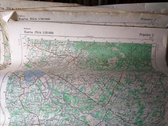 Topografske karte JNA oko 160 komada