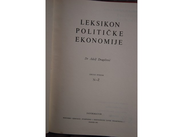 Leksikon politicke ekonomije II