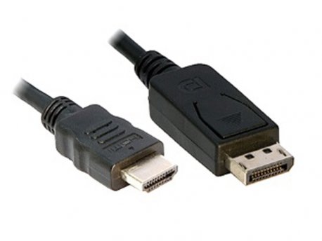 E-GREEN DisplayPort M - HDMI M 1.8m, crni