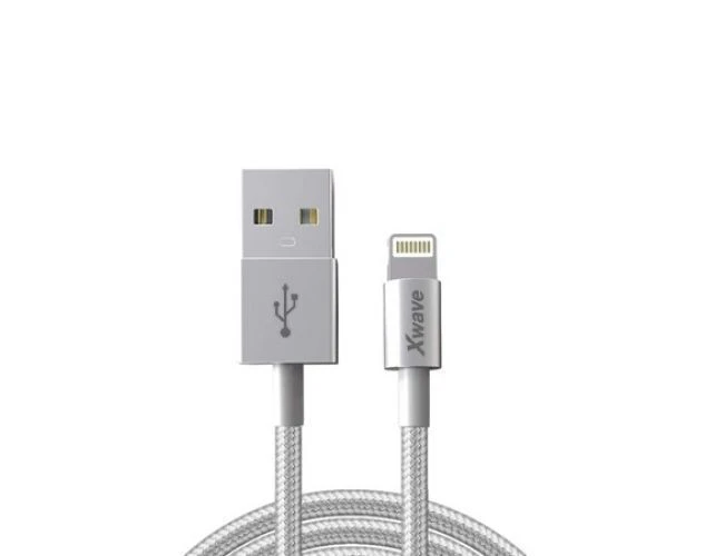 Xwave kabl za punjač USB A 2.0 (muški) na lightning (muški) 2m srebrni upleten
