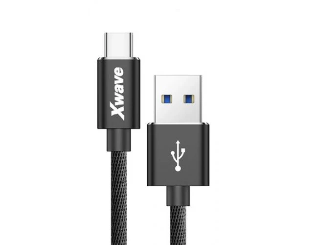 Xwave kabl za punjač USB A 3.0 (muški) na USB C 3.1 (muški) 2m crni upleteni
