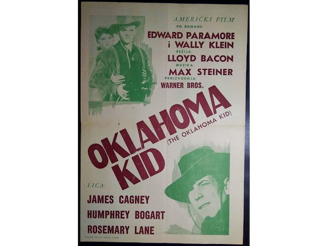OKLAHOMA KID (1939) Humphrey Bogart PLAKAT