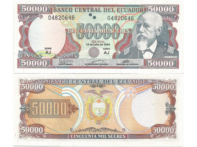 Ecuador 50.000 sucres 1999. UNC