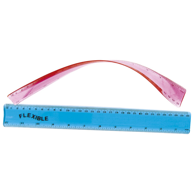 Lenjir pvc 30cm flexibilan Connect 24858 providno plavi blister