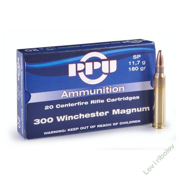 Karabinski metak PPU 300 Winchester Magnum SP 11,7gr