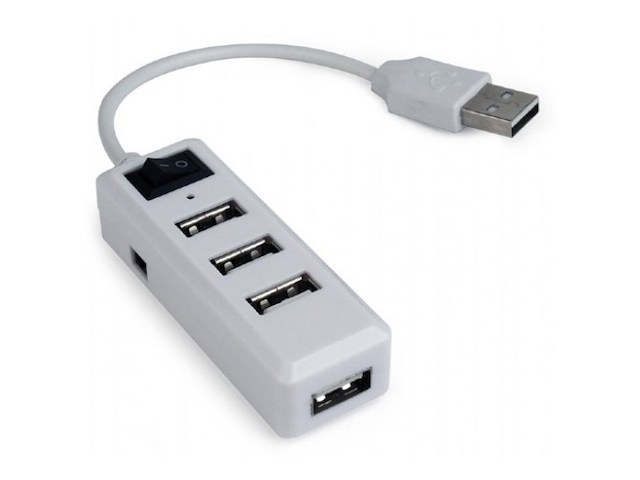 UHB-U2P4-21 Gembird USB2.0 4-port HUB, sa prekidacem, white
