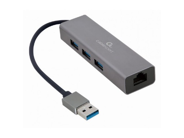 A-AMU3-LAN-01 Gembird USB AM Gigabit network adapter with 3-port USB 3.0 hub