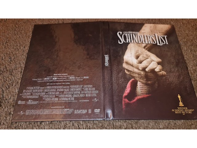 Schindler`s list DVD (double sided)