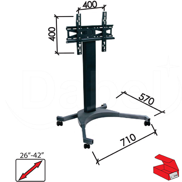 Nosač za TV N107 Crna 26″-42″