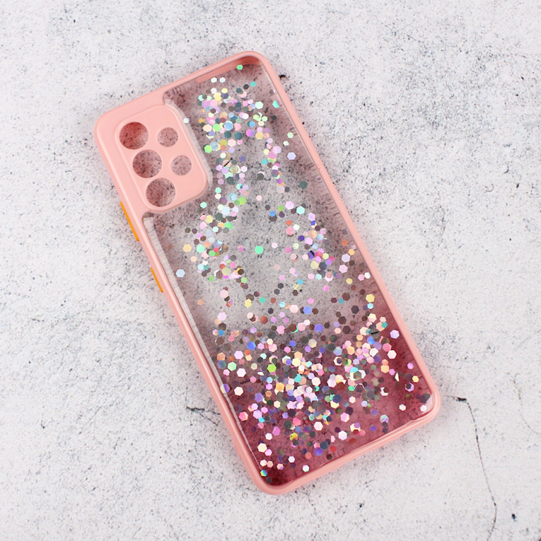 Maska(futrola) Frame Glitter za Samsung A325F Galaxy A32 4G (EU) roze