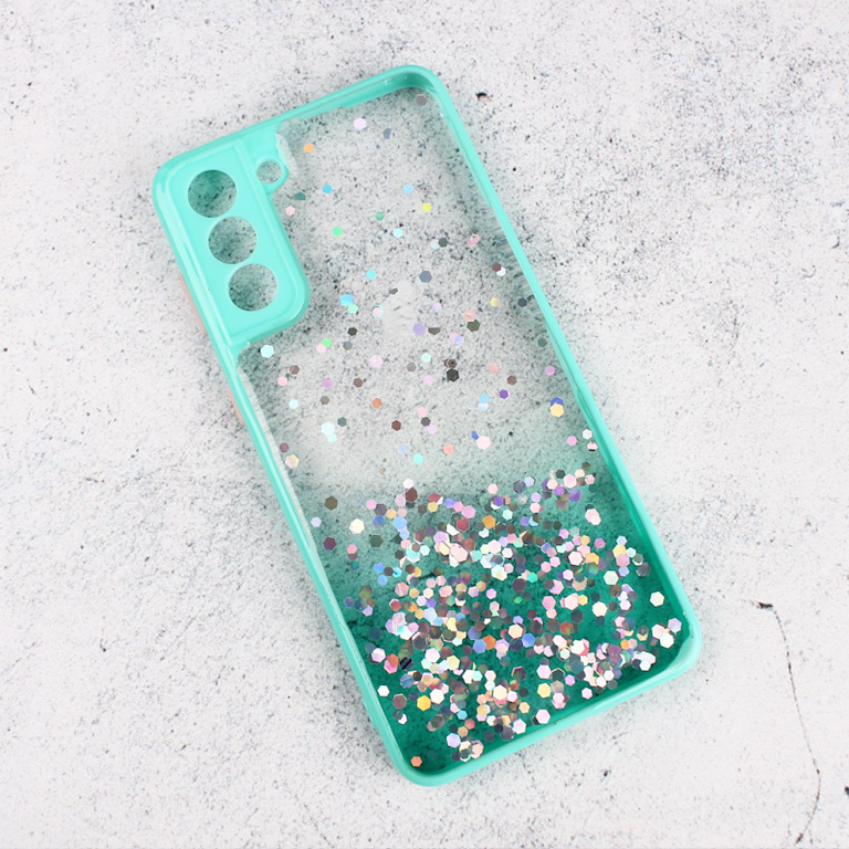 Maska(futrola) Frame Glitter za Samsung G996B Galaxy S21 Plus mint