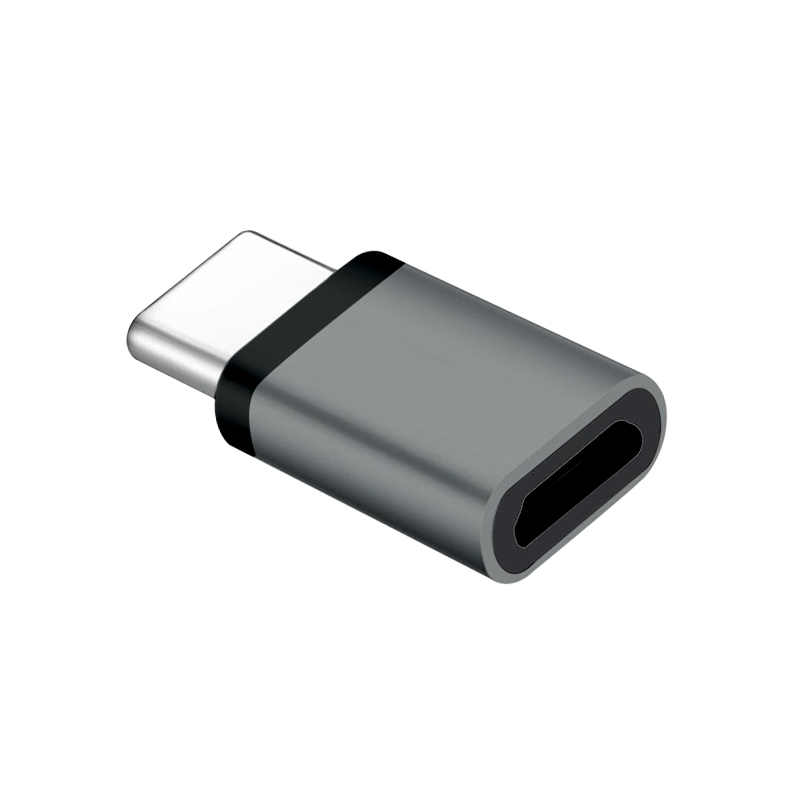 Adapter metalni sa micro na type C sivi