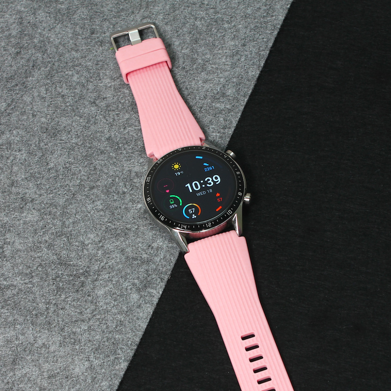 Narukvica relief za smart watch 22mm roze