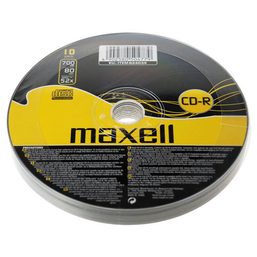 MAXELL CD-R 700MB 1/10 Shrink pack - MDCDR8052XSH