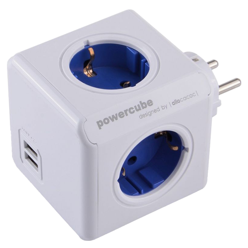 ALLOCACOC PowerCube Original USB 4xSchuko + dual USB - 1202BL/DEOUPC