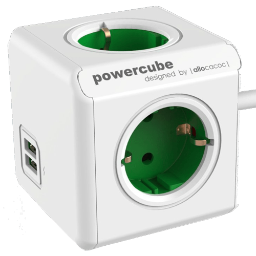 ALLOCACOC PowerCube Extended USB 4xSchuko + dual USB kabl duž.1.5m