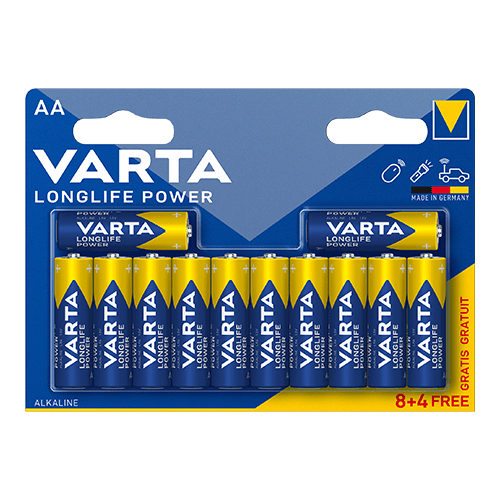 VARTA Alkalne baterije LR06 8+4 AA