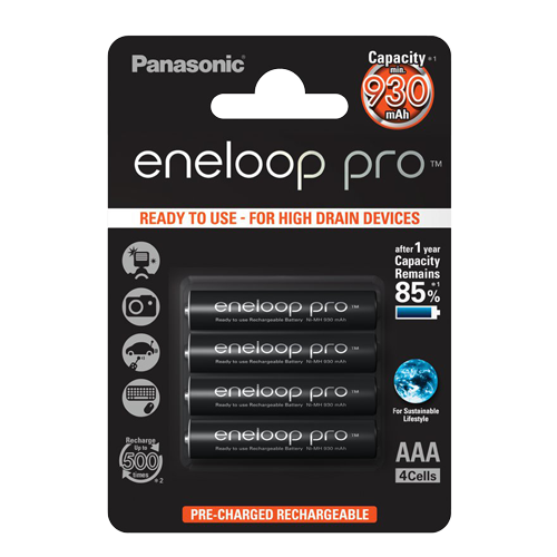 PANASONIC Punjive baterije Eneloop Pro BK-4HCCE 4/1