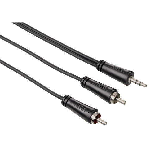 HAMA AUX audio kabl 3.5mm 3-pina na 2x RCA m/m 3m (Crni) - 00122296