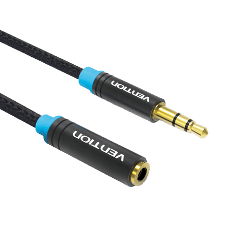VENTION AUX audio produžni kabl 3.5mm m/ž 3m pozlata (Crni) - VAB-B06-B300-M,