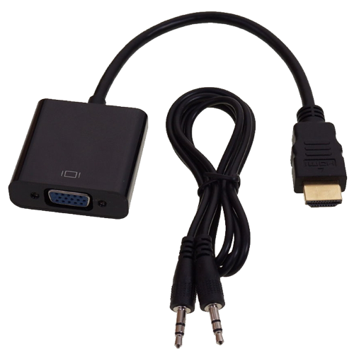 FAST ASIA adapter-konverter HDMI na VGA + Audio kabl 3.5mm (m/ž-ž) (Crni)