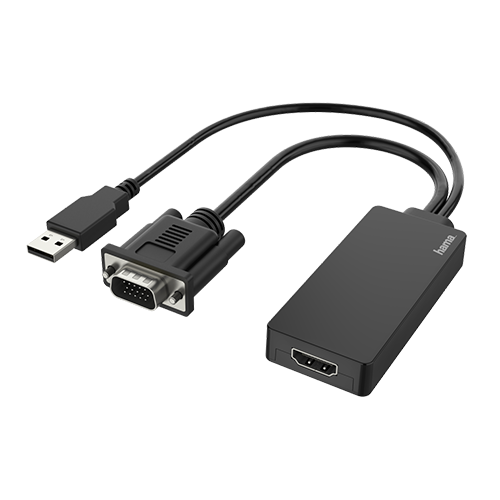HAMA Konverter VGA + USB na HDMI (Crna) - 200342