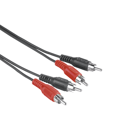 HAMA Audio kabl 2x činč RCA muški - 2x činč RCA muški 1.5m (Crni) 205085