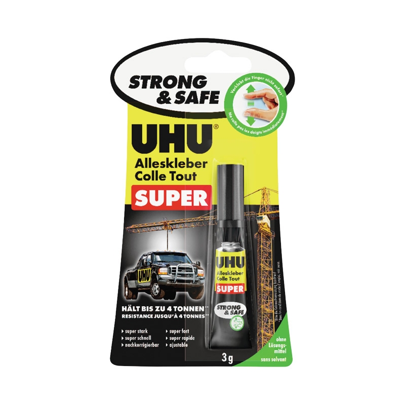 Lepak super trenutni 3g Super Strong&Safe UHU UHML01040100007 blister