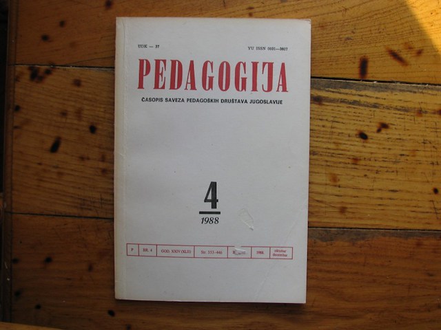 PEDAGOGIJA 4/1988