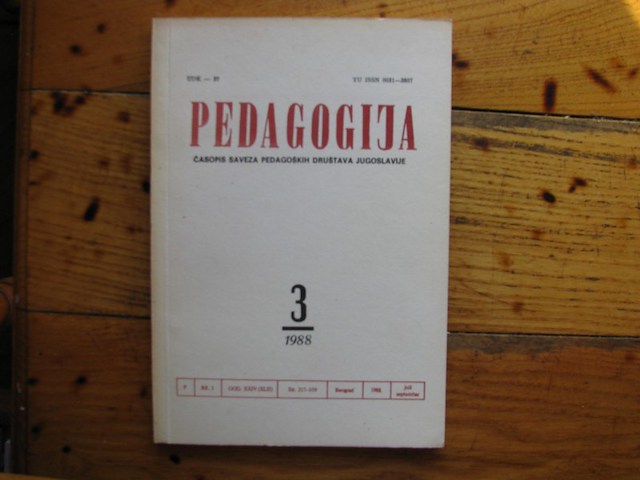 PEDAGOGIJA 3/1988