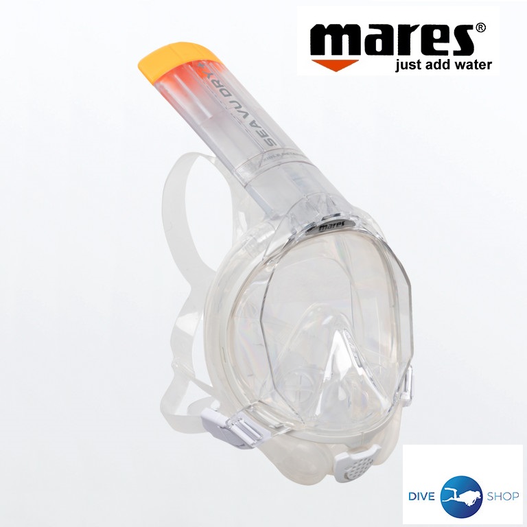 Mares Sea Vu dry + L/XL za odrasle providno -bela