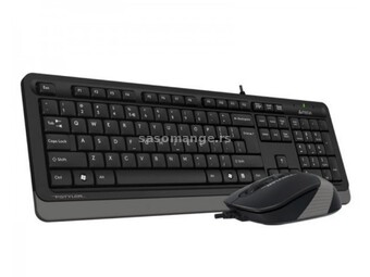 A4 TECH F1010 FSTYLER USB US siva tastatura + USB sivi miš